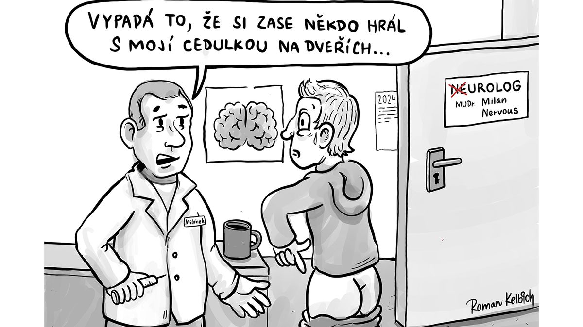 Kreslený vtip - Neurolog - Médium.cz
