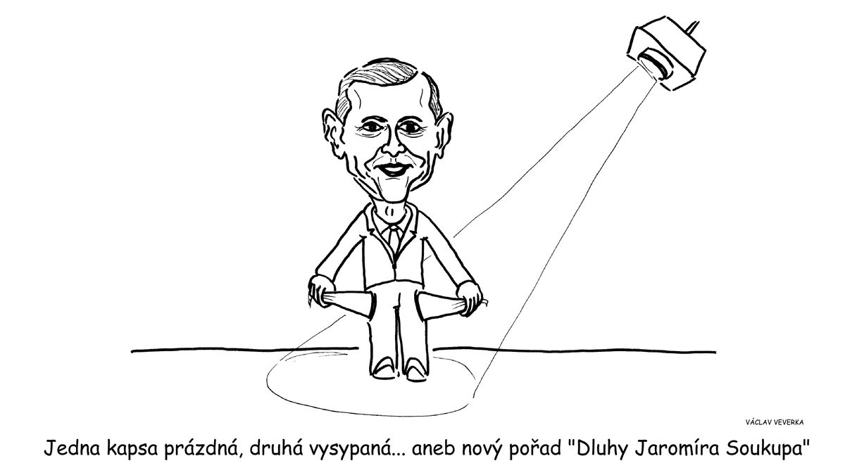 Kreslený vtip - Nový televizní pořad Jaromíra Soukupa - Médium.cz