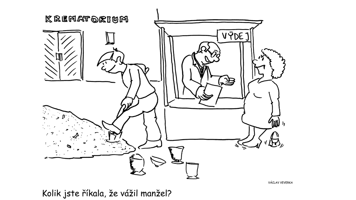 Kreslený vtip - Černo černý humor - Médium.cz