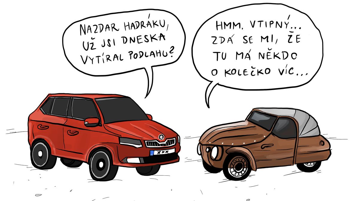 Kreslený vtip: Hadrák - Médium.cz