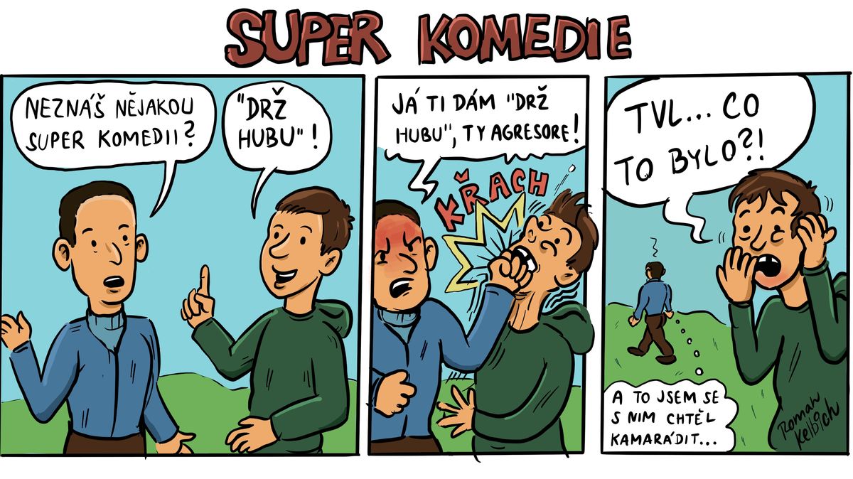Kreslený vtip: Super komedie - Médium.cz