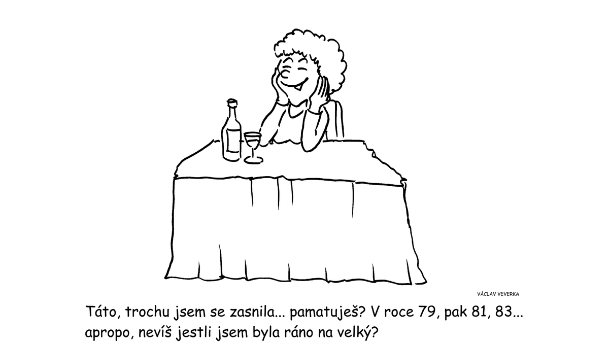 Kreslený vtip - Ta naše paměť - Médium.cz