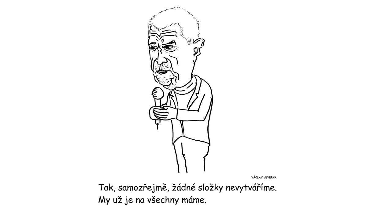 Kreslený vtip - Andrej Babiš nám to v Novém Jičíně vysvětlil - Médium.cz