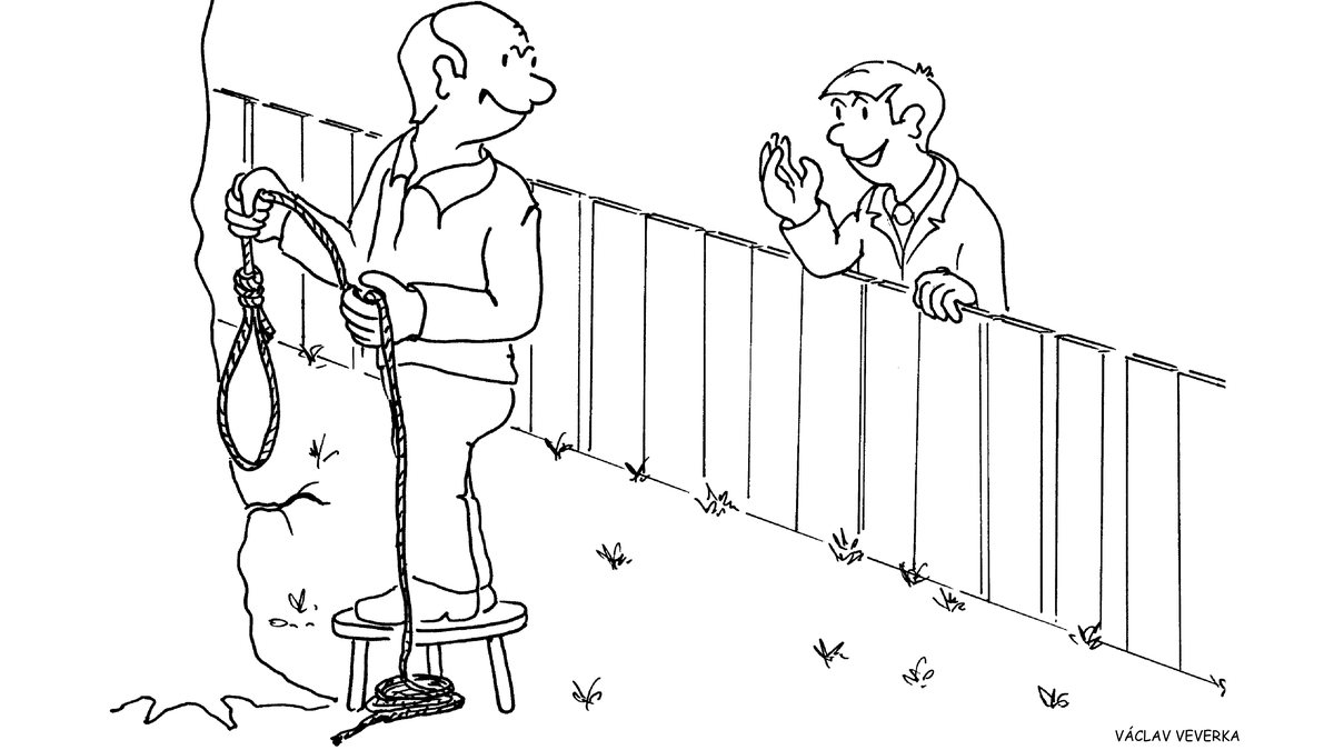 Kreslený vtip - Pomalu je čas na přání do nového roku - Médium.cz