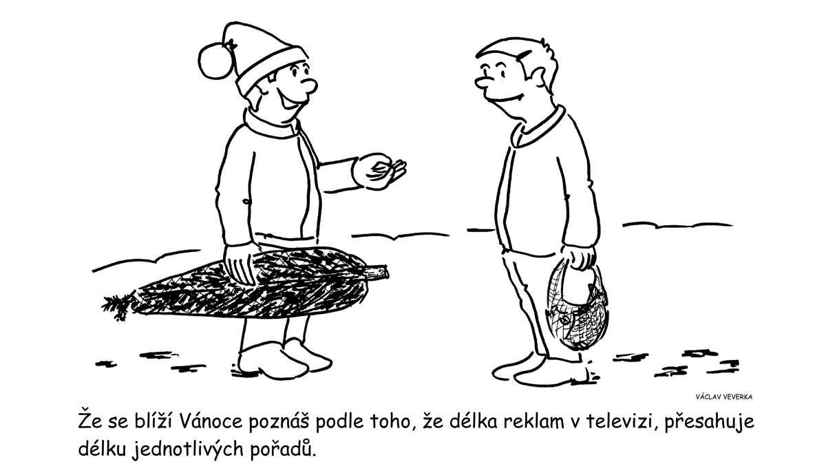 Kreslený vtip - Jak poznat, že se blíží Vánoce? - Médium.cz