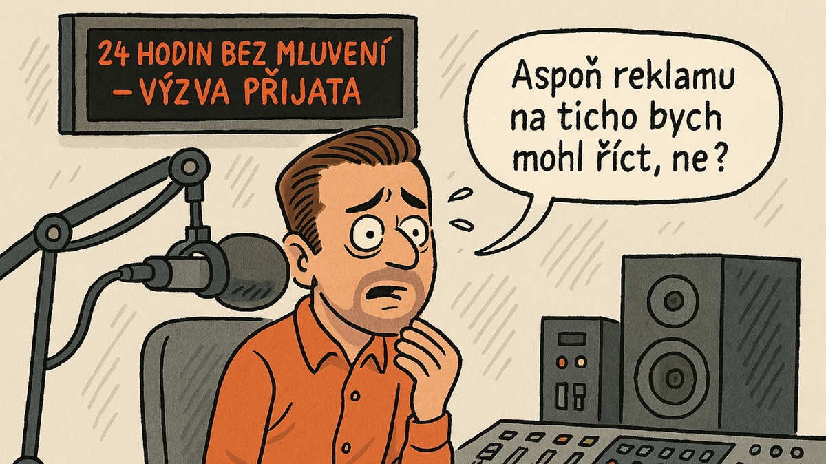 Moderátor rádia přijal výzvu mlčet 24 hodin. Po deseti minutách začal ...