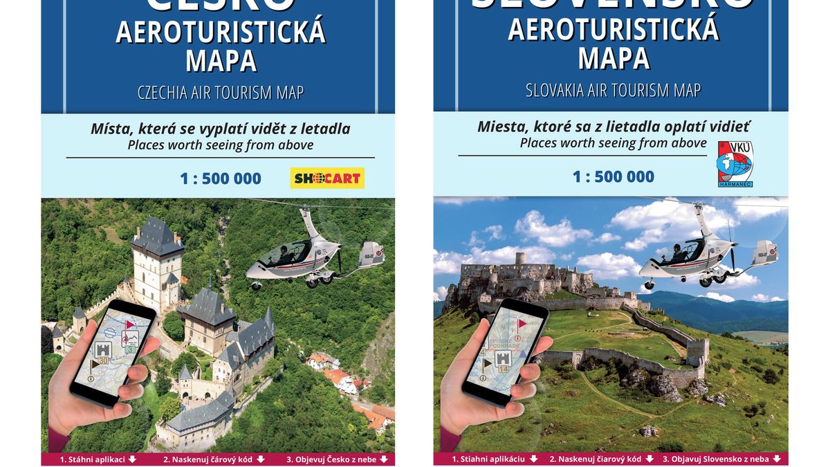 Vyšla nová aeroturistická mapa Česko a Slovensko - Médium.cz