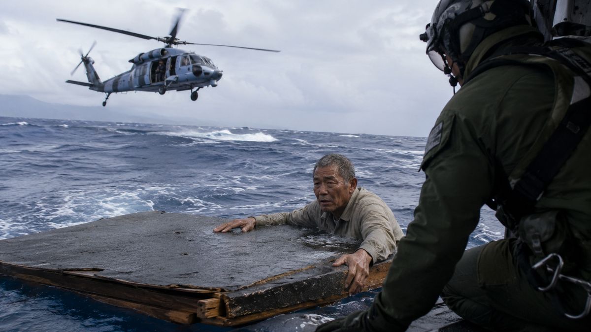 Hiromitsu Shinkawa přežil ničivou tsunami a dva dny se v Tichém oceánu ...