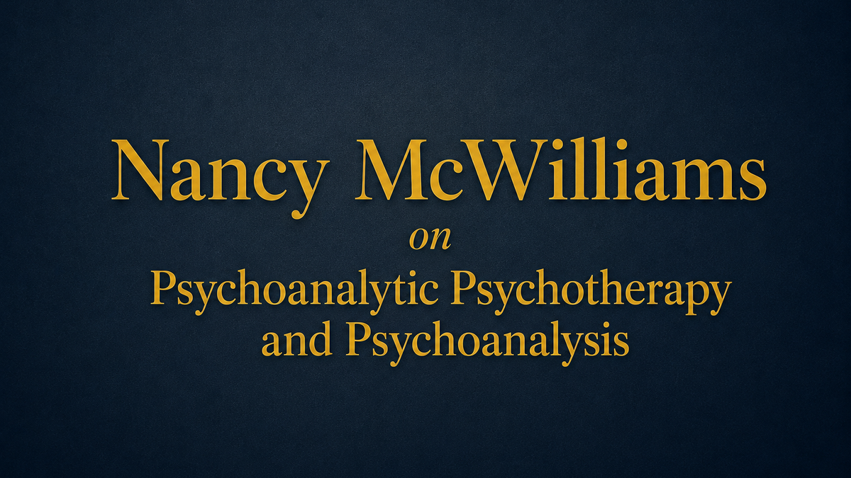 Nancy McWilliams o psychoanalýze, psychoterapii a její budoucnosti ...